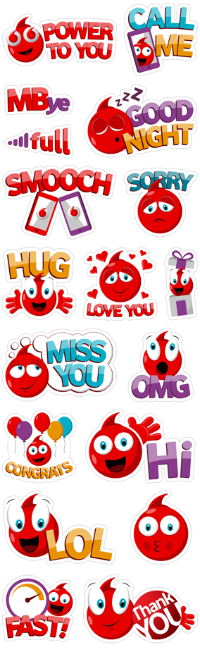 Vodafone Stickers