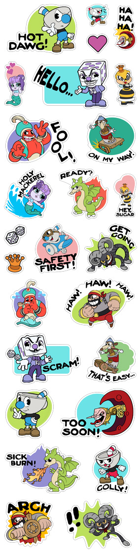 Cuphead Stickers