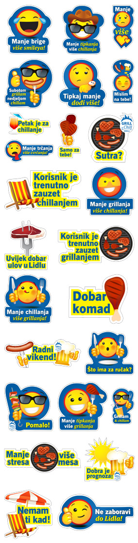 GRILL & CHILL STICKERS