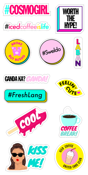 Cosmo Girl sticker set