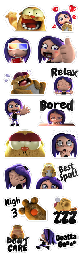 Violet and LegCat Go 3D