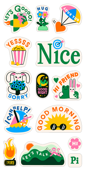 Pi the AI Stickers